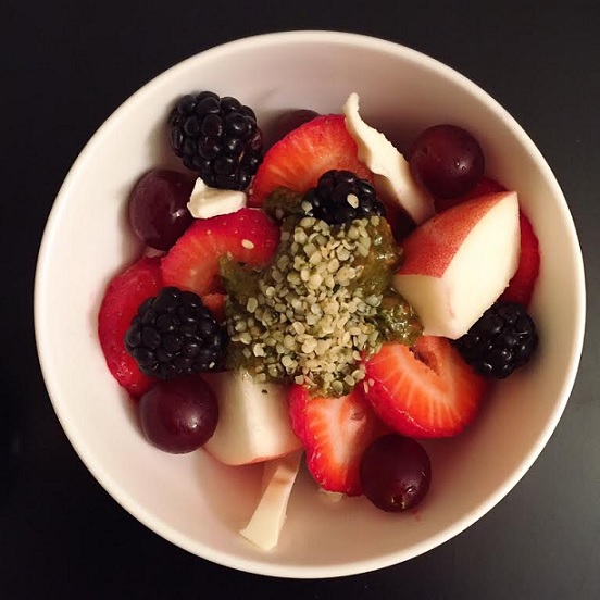 Fresh Summer Fruit Pesto Salad | fairyburger